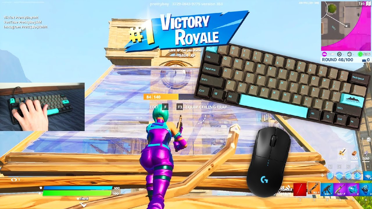 $180 Custom Mechanical Keyboard Sounds 😴 ASMR 😍 Smooth Fortnite Bio's ...