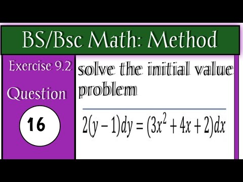 Math method Ex 9.2 Q16|how to solve the Initial Value Problem: 2(𝑦−1 ...