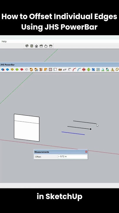How to Offset Individual Edges in SketchUp Using JHS PowerBar #sketchup #shorts - YouTube