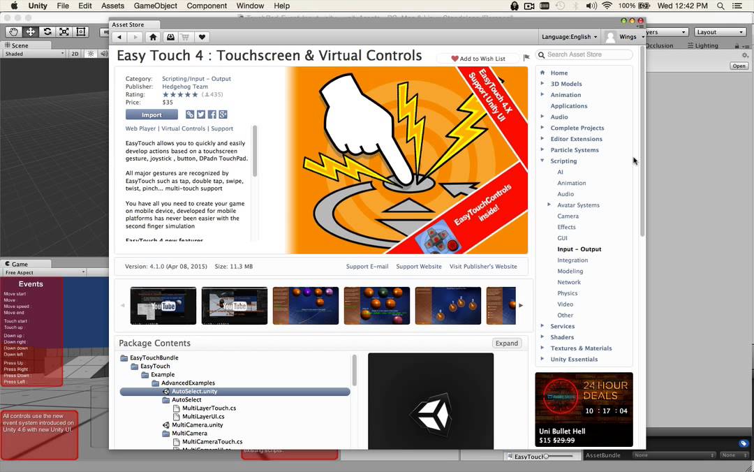 Easy Touch 4 Touch Screen And Virtual Controls For Unity Youtube