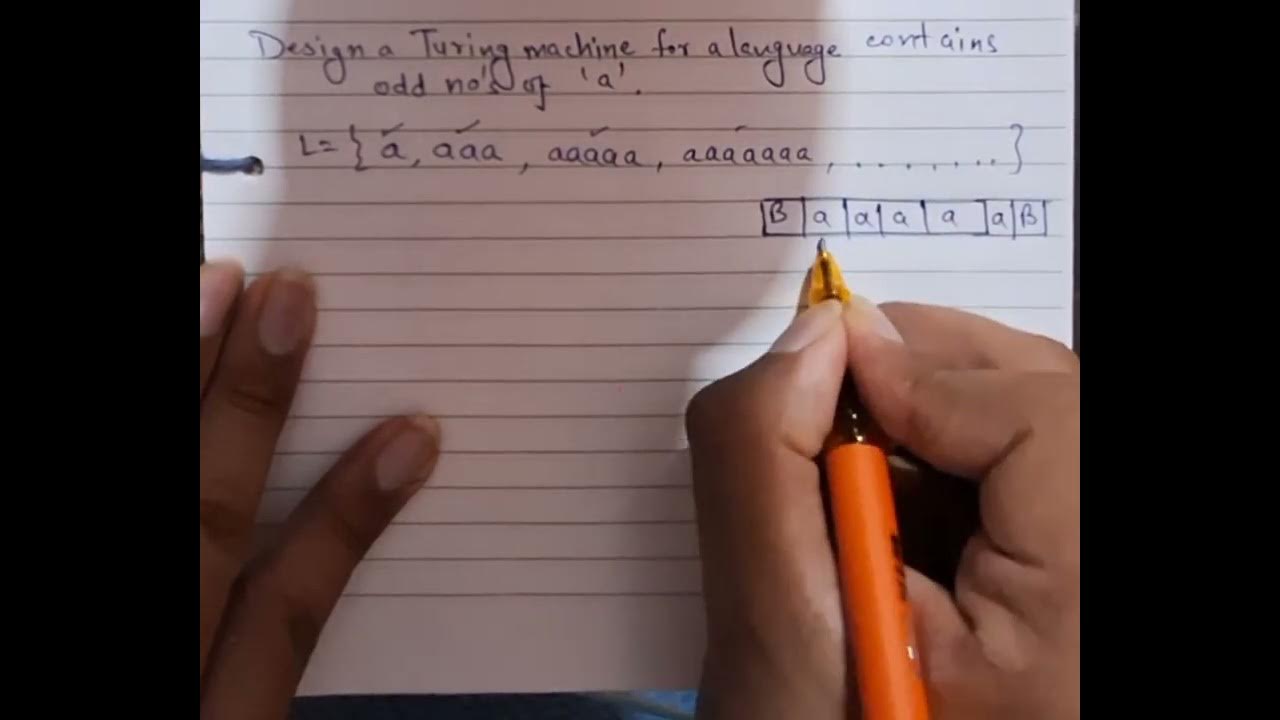 Design a turing machine which accept a language which contains odd ...