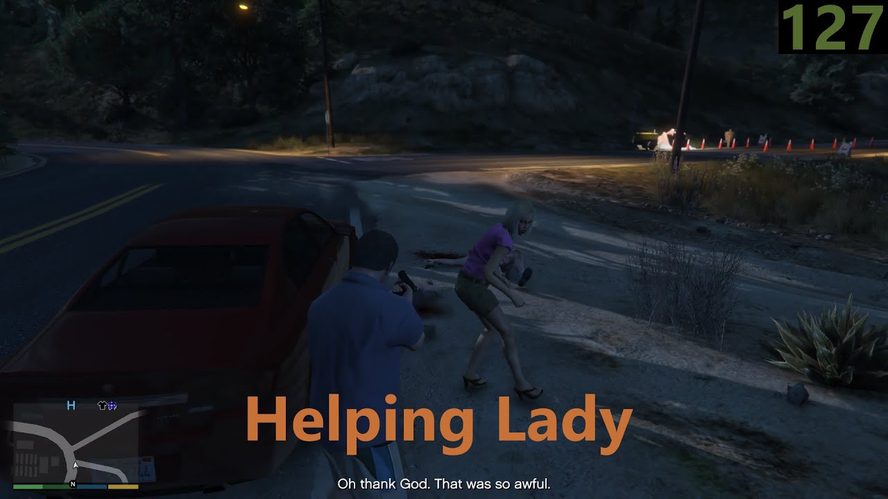 Helping Lady | Grand Theft Auto V | 127 - YouTube