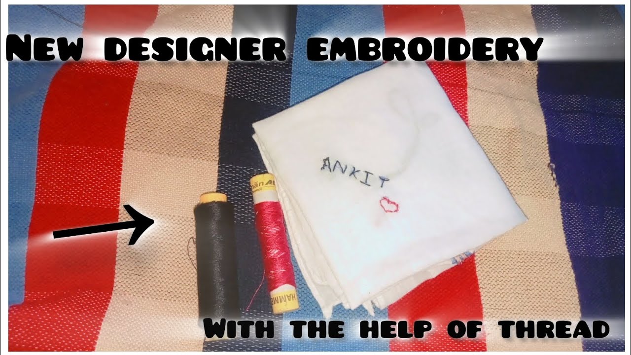Meri Handmade Hanky Embroidery | Simple Aur Beautiful Design" - YouTube