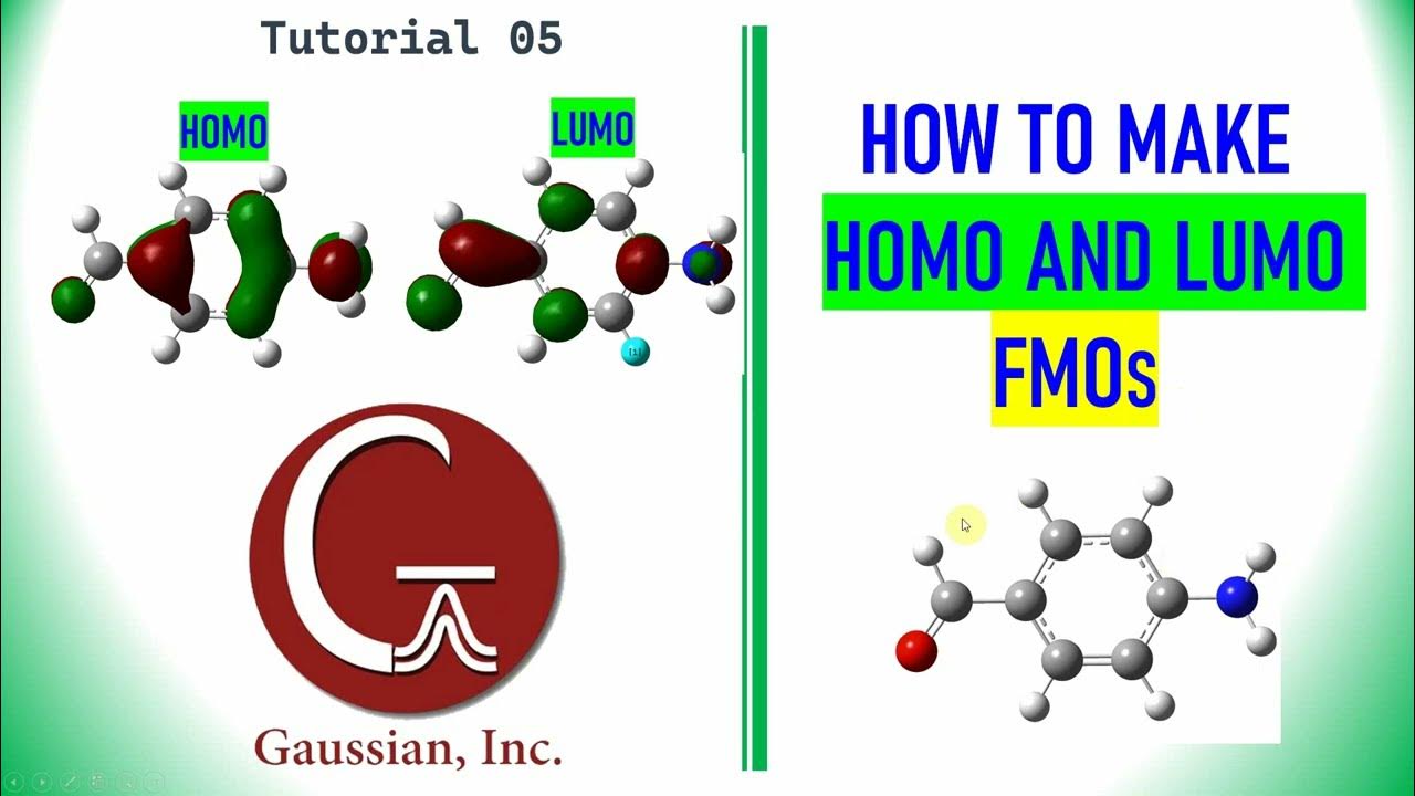 How to make HOMO and LUMO Molecular Orbitals using GaussView - YouTube