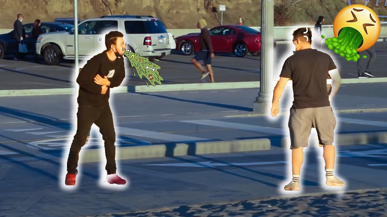 Throwing Up on Strangers! [Prank] - YouTube