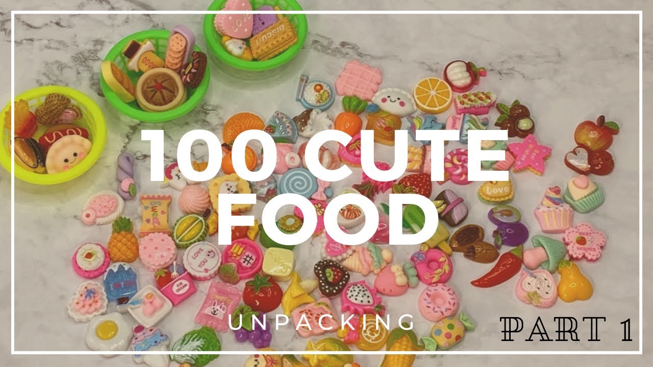 100 RANDOM CUTE FOODS UNPACKING!!! // P1 // ASMR - YouTube