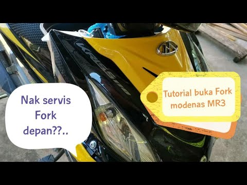 Cara buka dan servis fork depan modenas MR3 - YouTube
