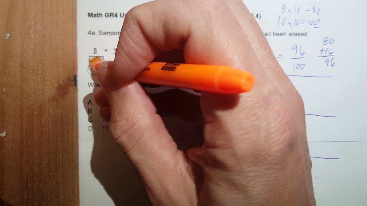 4NF5 #4 (add two fractions with denominators 10 and 100) - YouTube