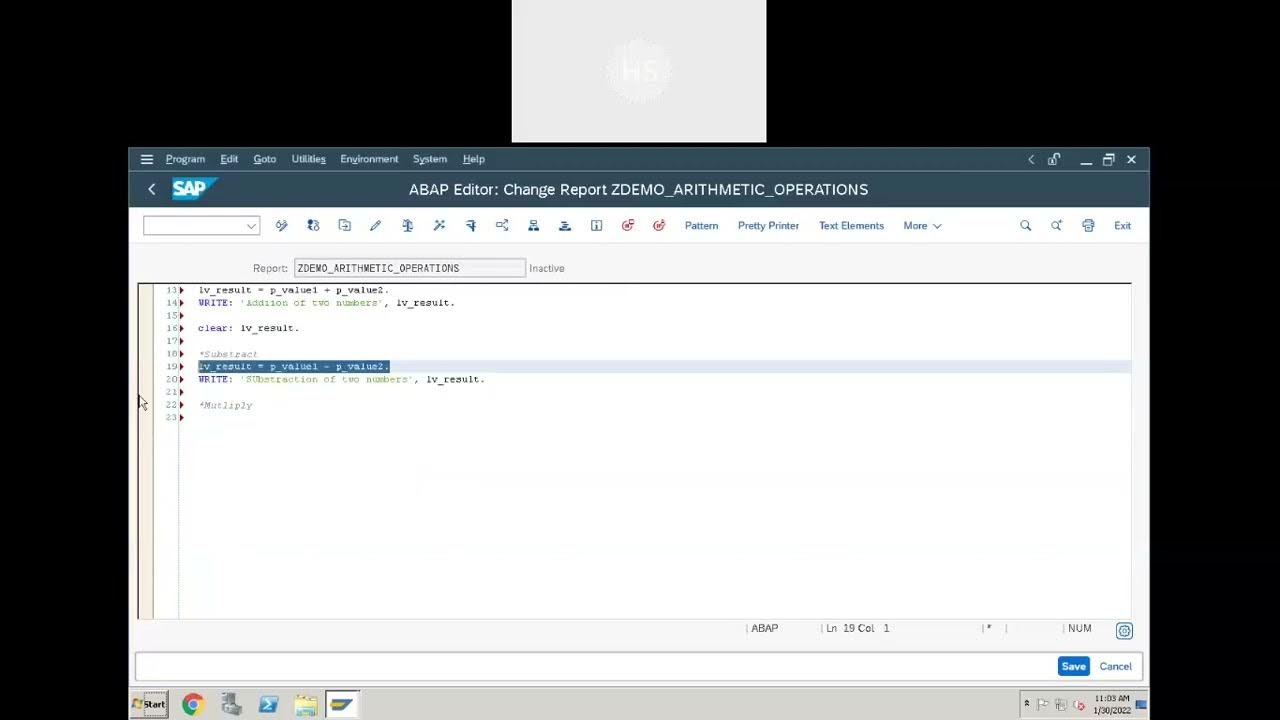 SAP ABAP Arithmetic Operations 2022 01 30 10 53 15 - YouTube