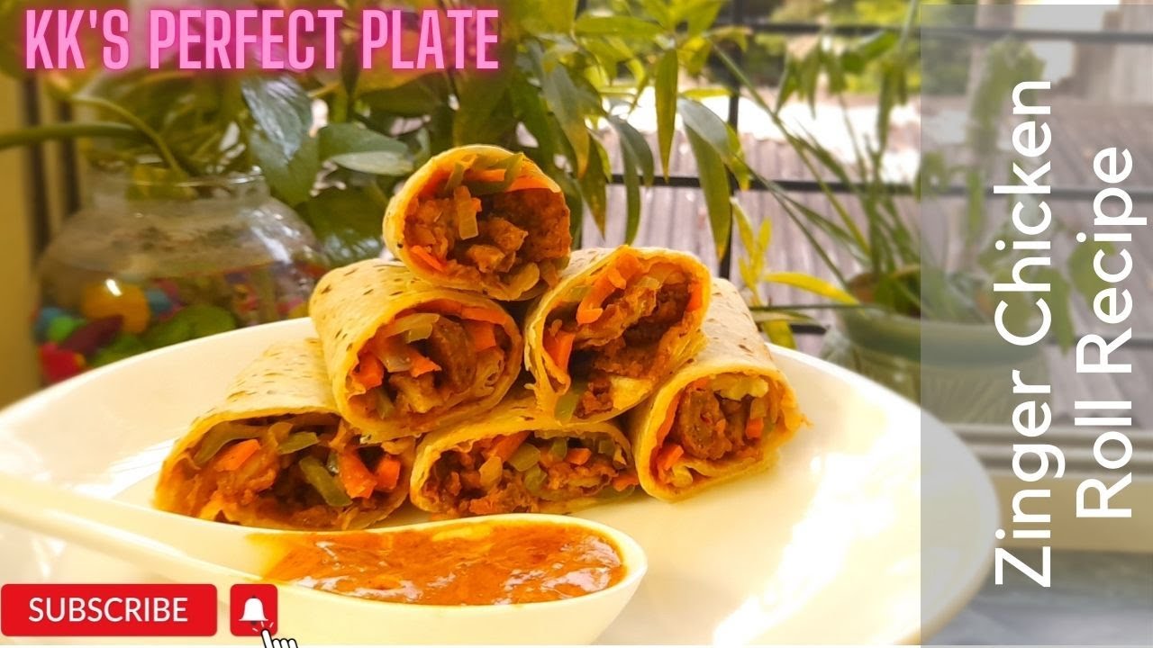 जीनगर चिकन रोल | Zinger Chicken Roll Recipe | Quick & Tasty | Recipe KK ...