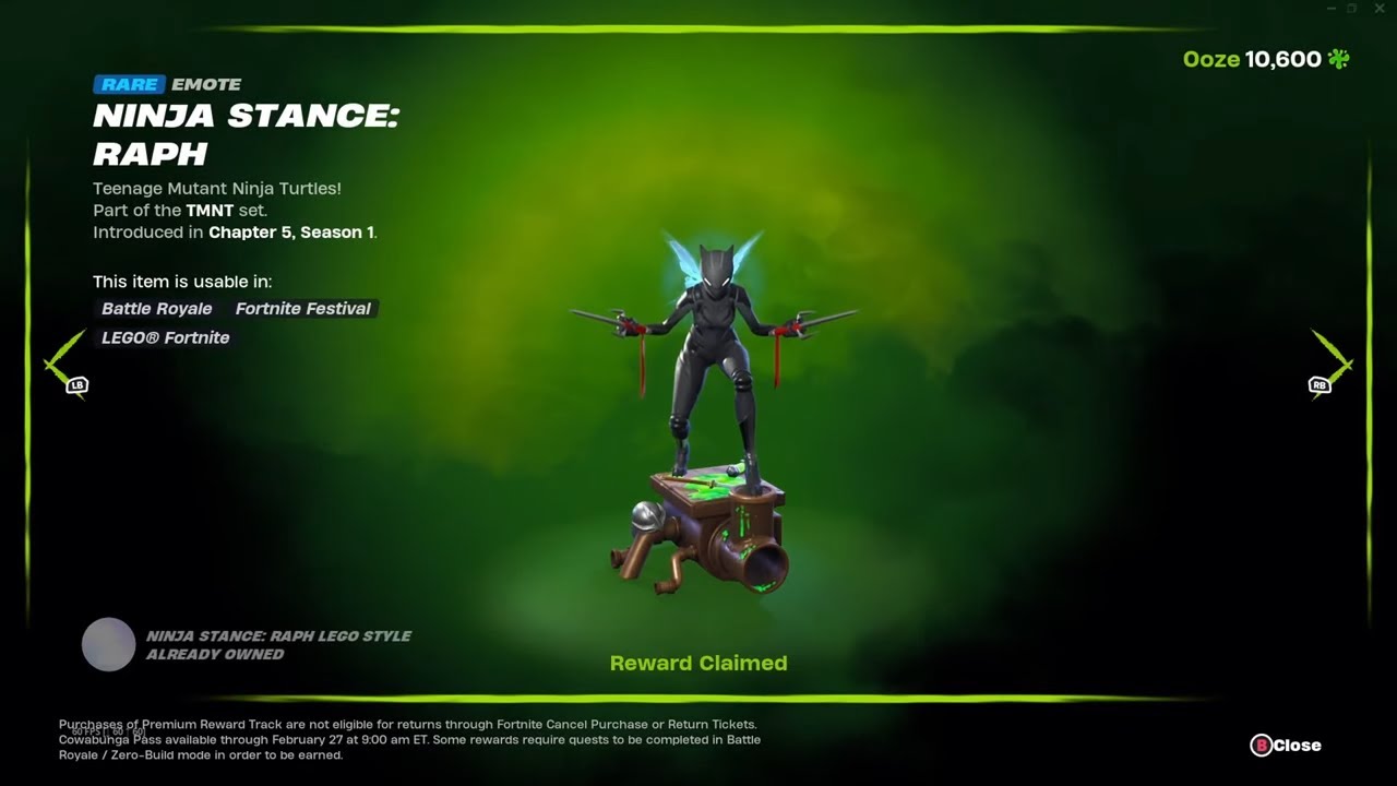 Fortnite. TMNT Quests. PHASE 3: COWABUNGA CLASH. Chapter 5. Season 1 ...