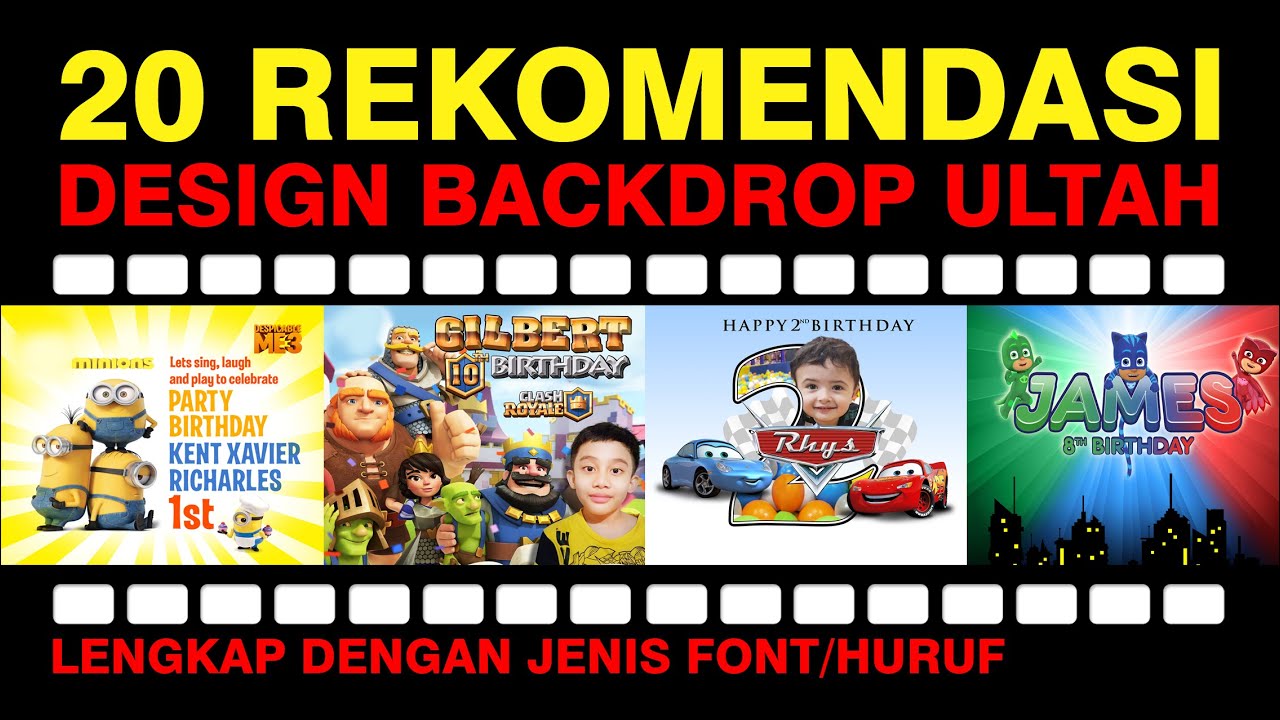 20 Rekomendasi Design Backdrop Ultah dengan Photoshop - YouTube