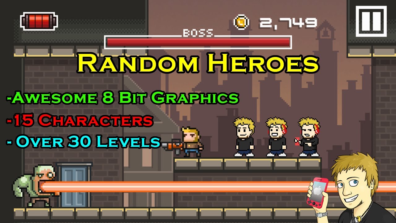 8 Bit Hero Video Game || Random Heroes App Review for iDevices - YouTube