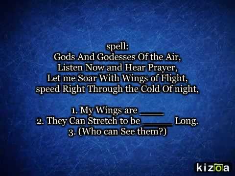 Spell to grow wings :) - YouTube