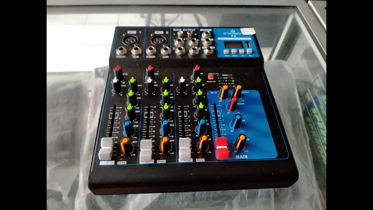 mixer murah 4 channel #mixer crimson f4 - YouTube