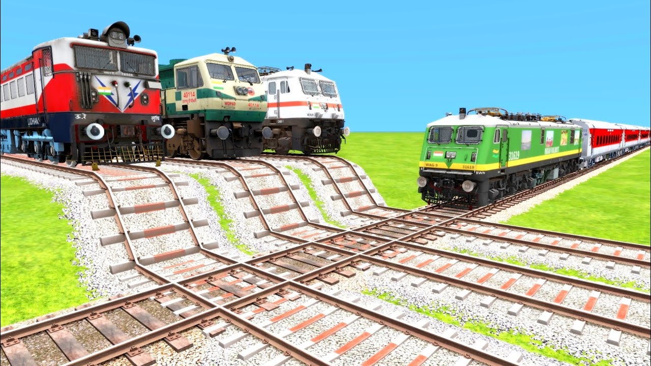 3️⃣ FAST TRAINS PASSING ON RISKY SHARP DESCENT RAILWAY TRACKS | Train ...