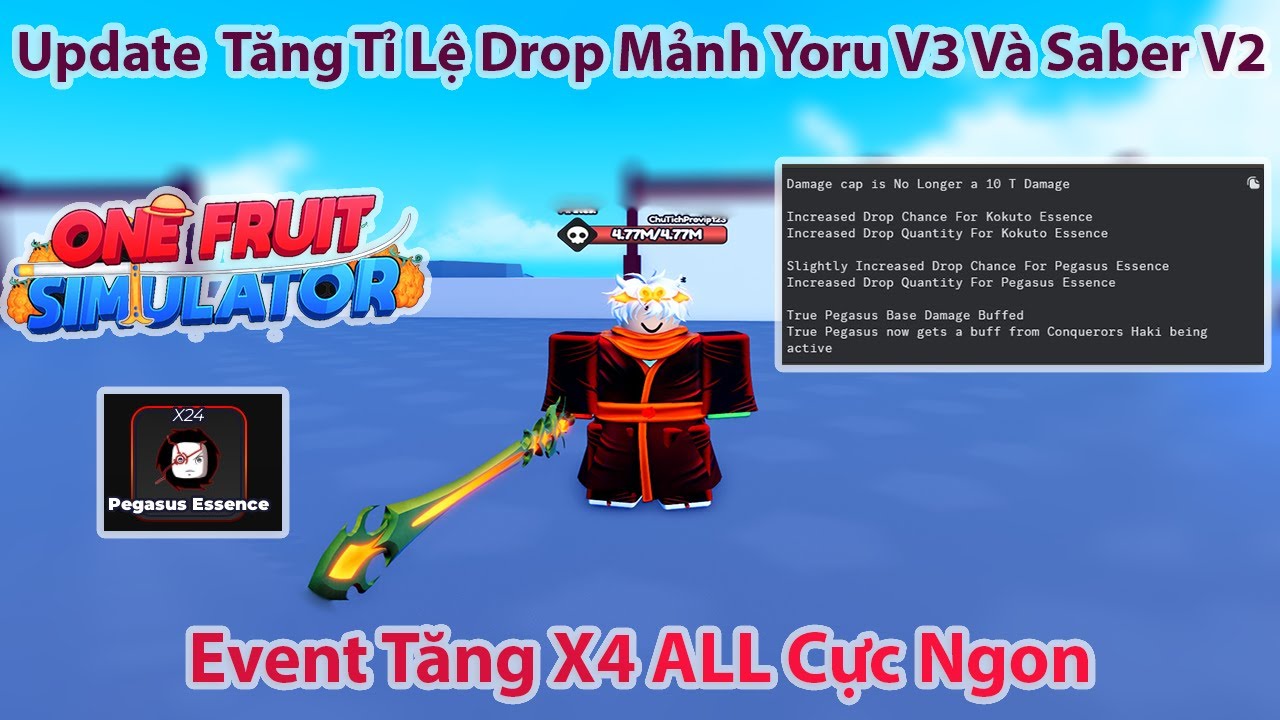 One Fruit - Update Mới Tăng Tỉ Lệ Drop Mảnh Yoru V3 Và Saber V2 Và ...