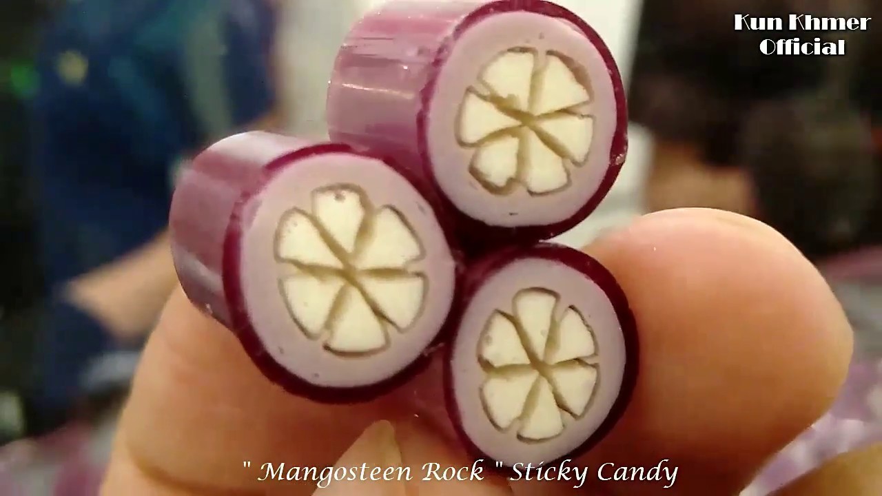 #3 How to Making " Mangosteen Rock " Sticky Candy Traditional Handmade ...