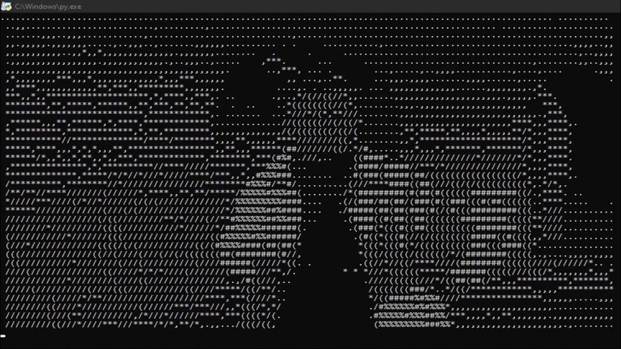 rick roll but ASCII-ified - YouTube