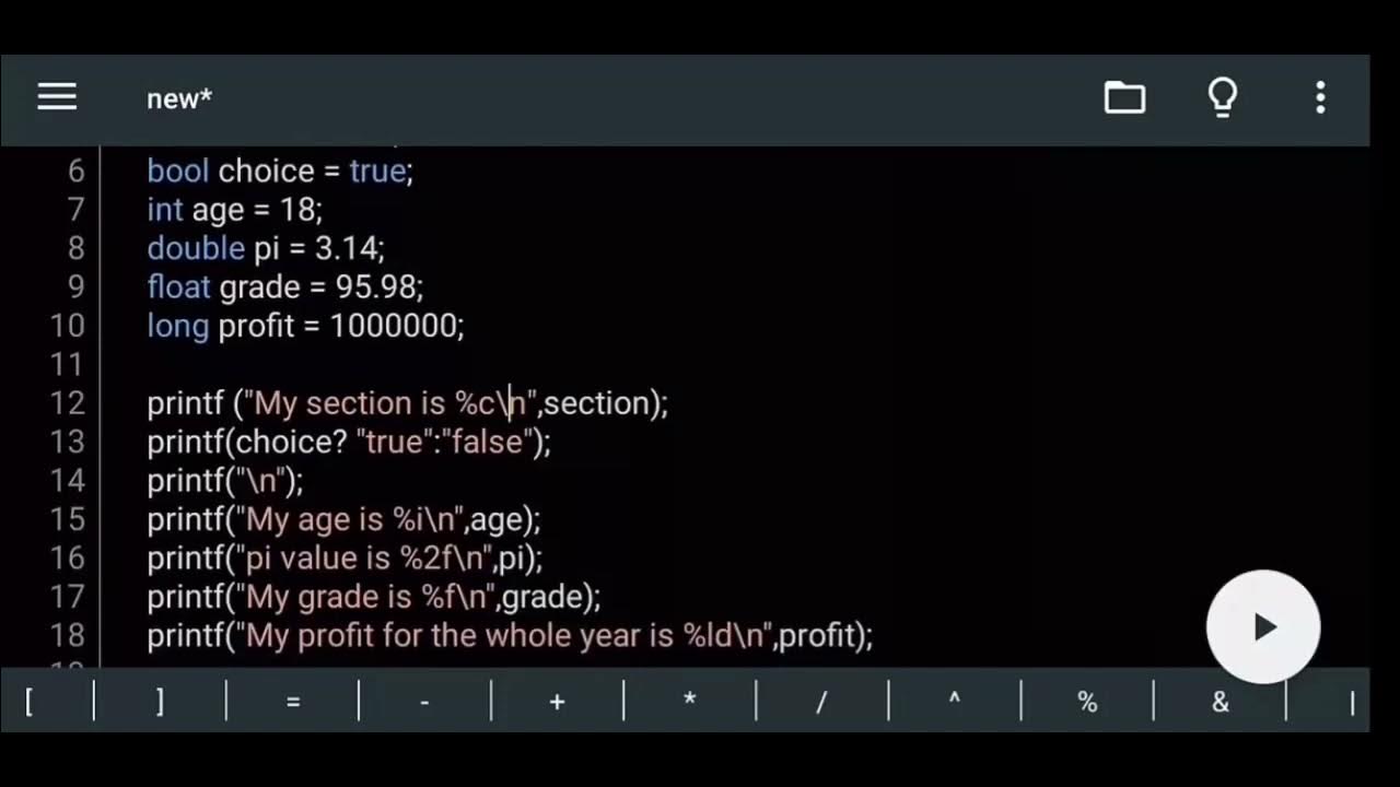C Programming Tutorial (Variable Declaration) - YouTube