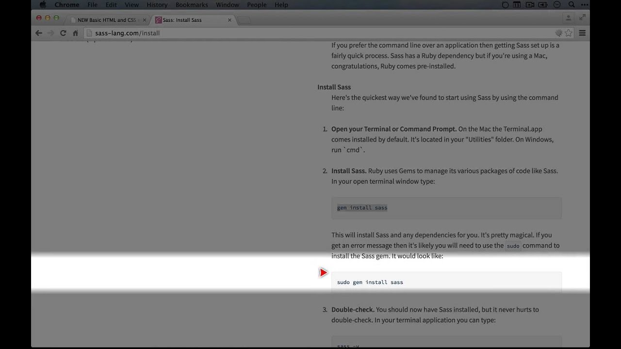 102 How To Install Sass On A Mac Youtube