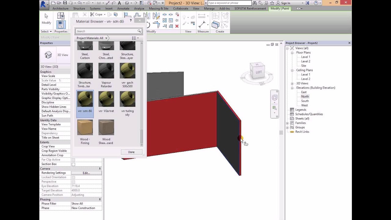 Video Revit | 5.2 Công Cụ Paint và Split face - Lớp Học Revit - YouTube
