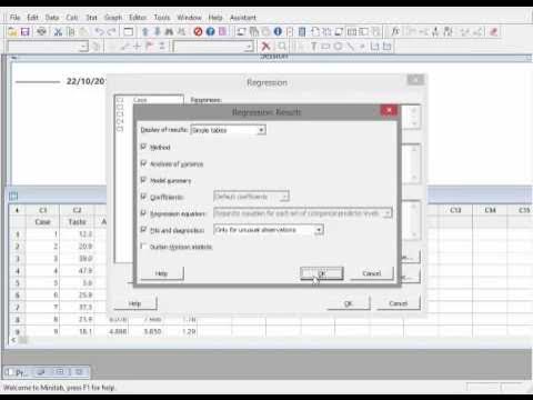 Minitab - Multiple Linear Regression - YouTube