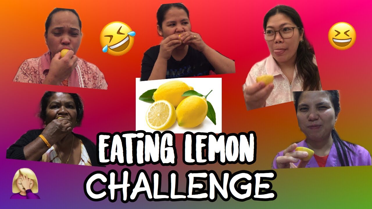 EATING LEMON CHALLENGE WITHOUT REACTION - YouTube