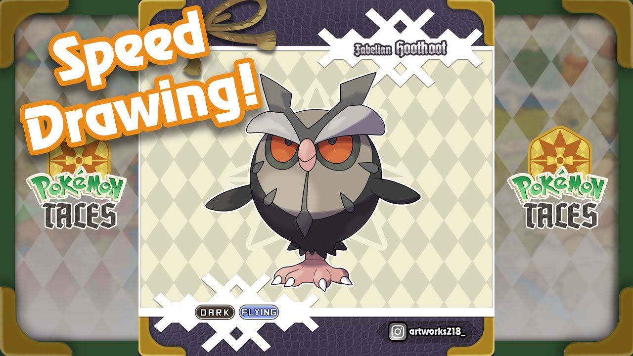 Speed Drawing | Drawing Fakemon - Hoothoot, Regional Variant | Fabela ...
