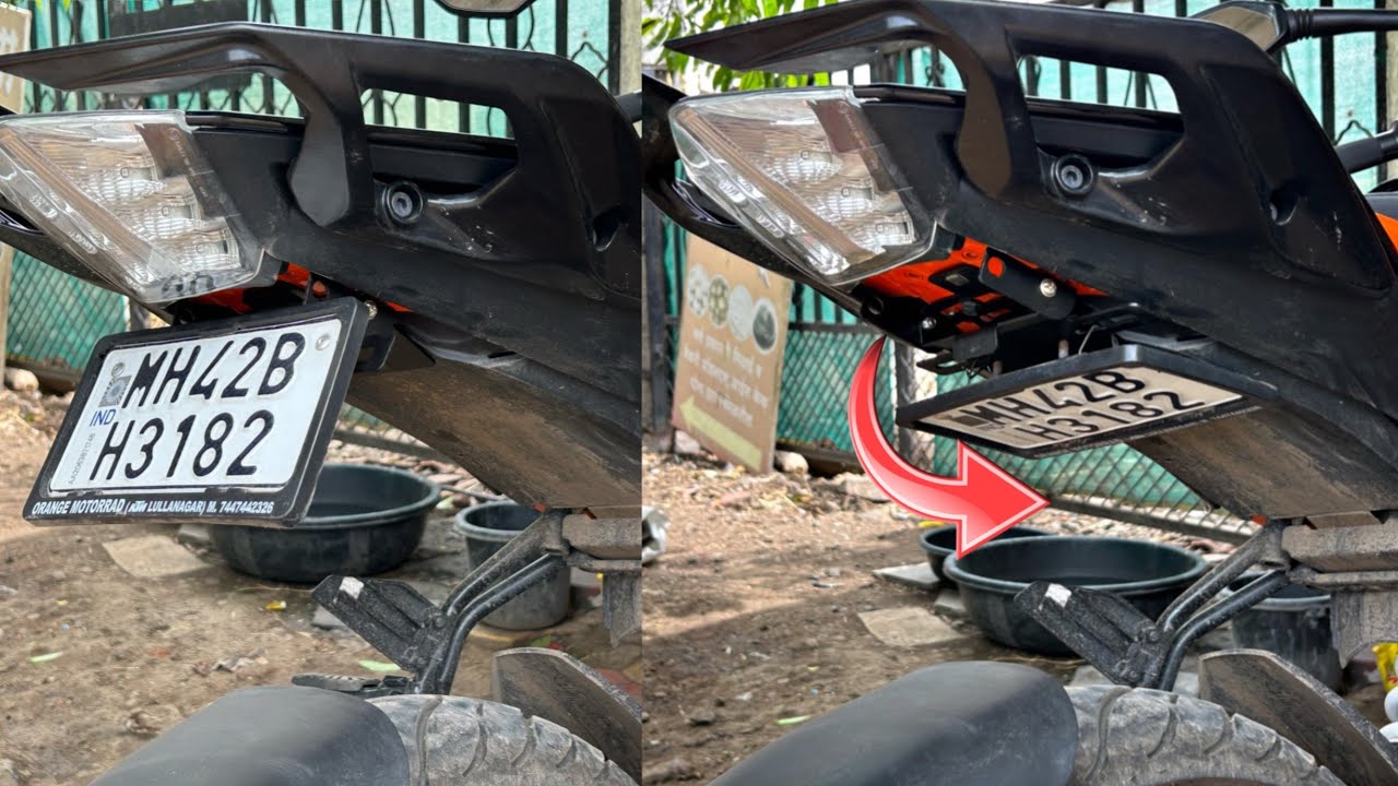 ₹599 Magnetic Tail Tidy Installation |Foldable Number Plate Holder for ...