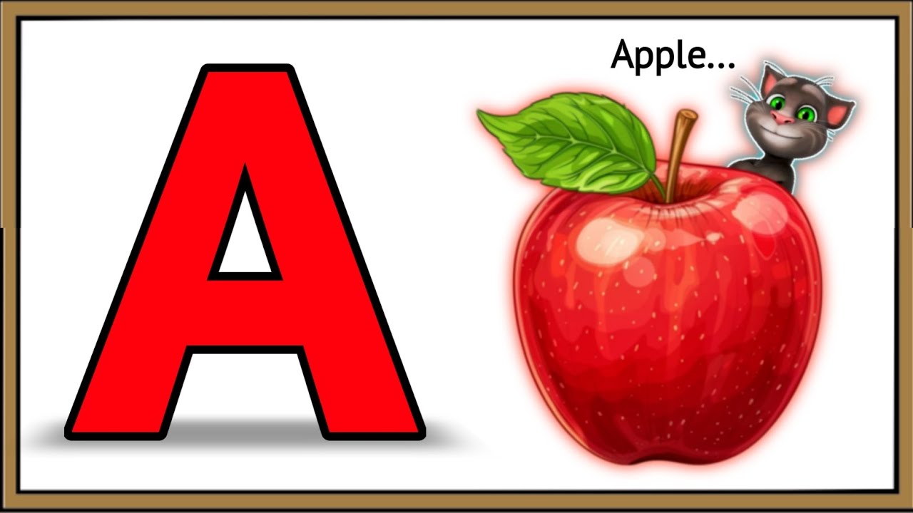 A for Apple 🍎 | ABCD Alphabet Learning for Kids | A to Z Letters Song ...