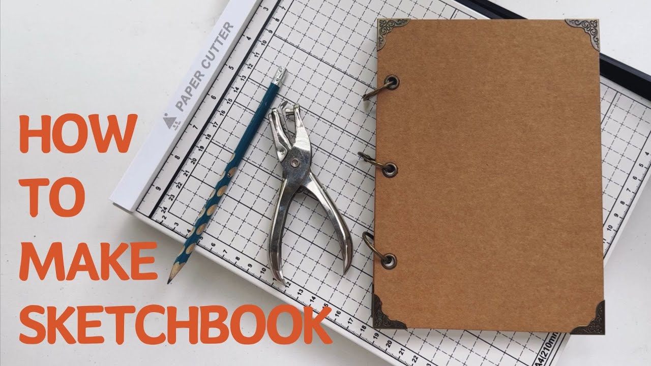 How to make an easy handmade sketchbook / DIY sketchbook tutorial - YouTube