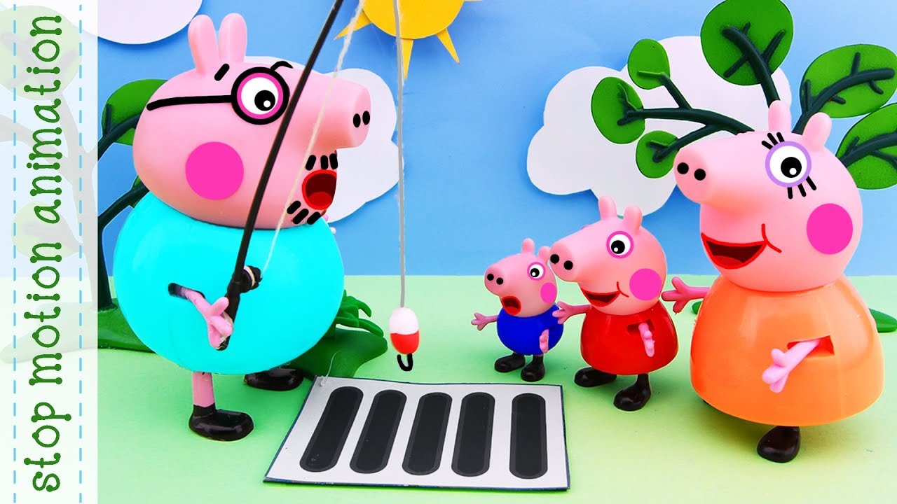 Rescue the phone. Peppa pig toys stop motion animation english episodes ...