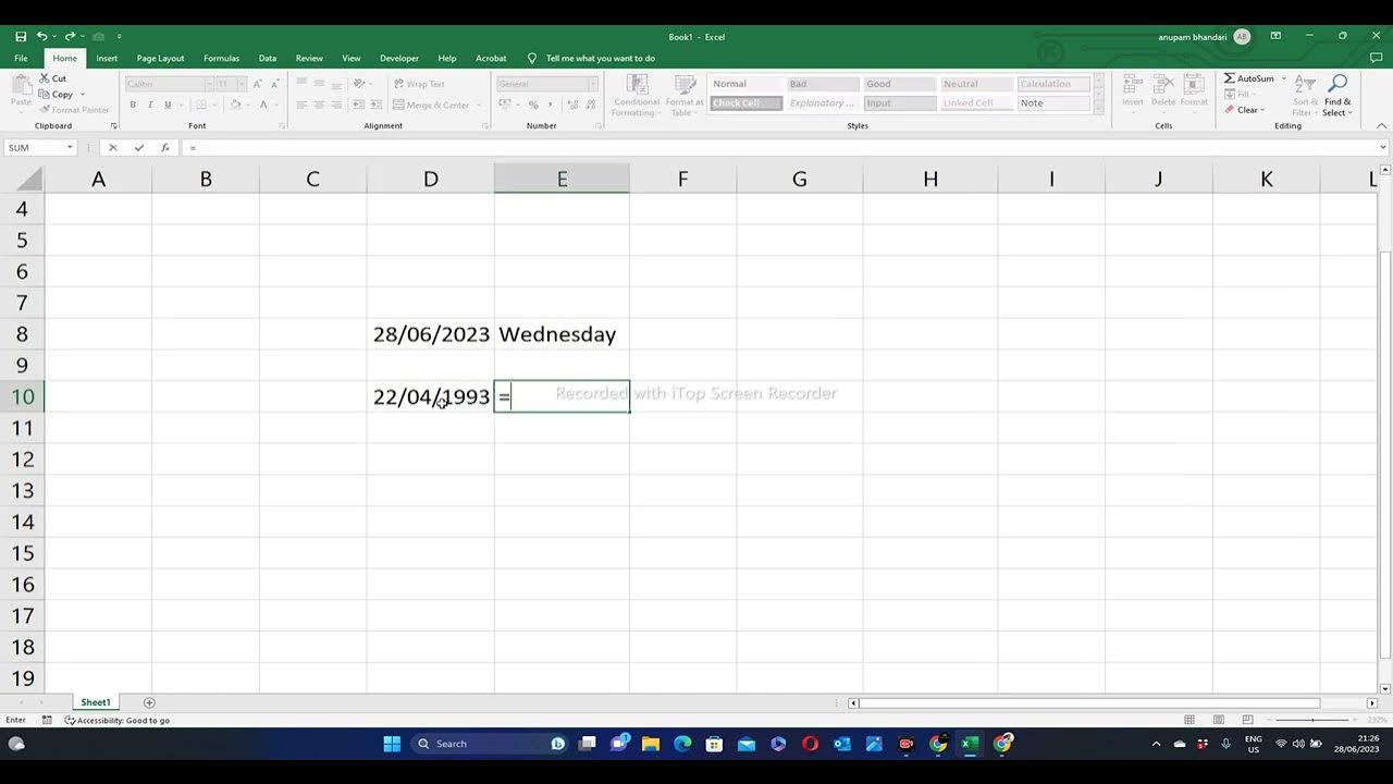 Day Name In Excel YouTube day-name-in-excel-youtube
