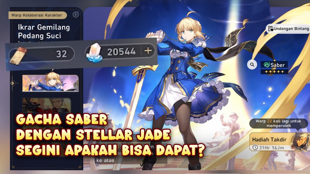 Gacha Saber | Fate Stay Night x Honkai Star Rail Ver 3.4 - YouTube