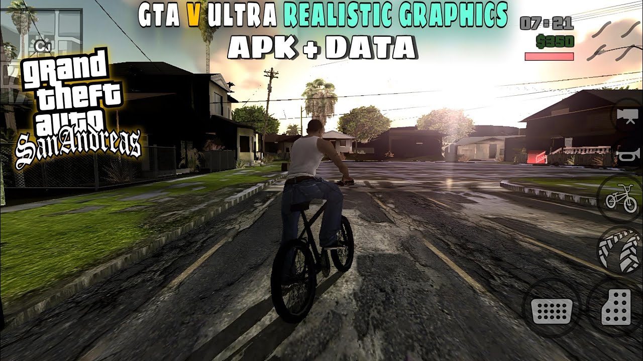 GTA 5 Graphics Modpack For GTA SA ANDROID 😱 GTA 5 REALISTIC GRAPHIC MOD ...