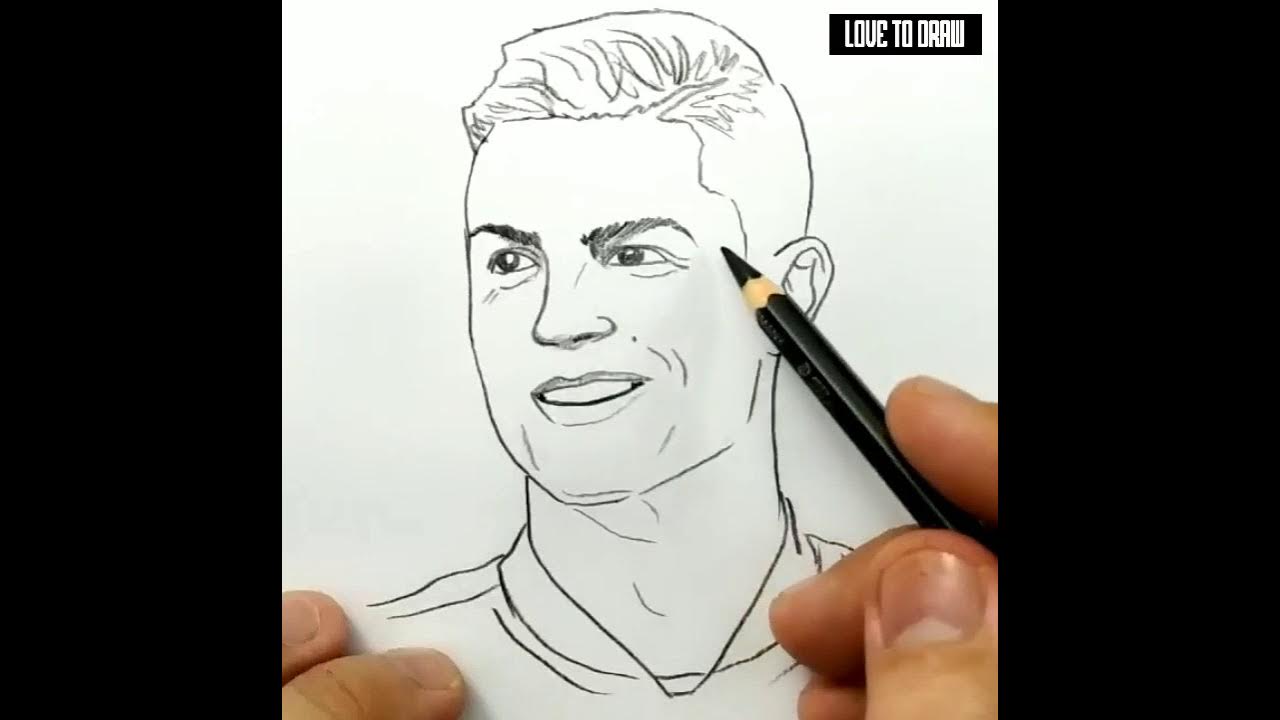 VERY EASY , how to draw cristiano ronaldo cr7 from manchester united ...