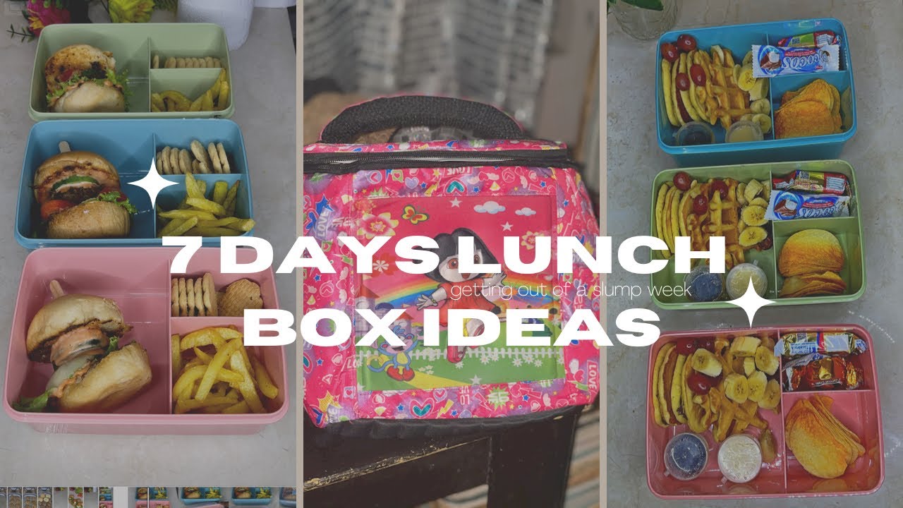Pack my kids lunch box with me - 7 days lunch box idea - ayzahcuisine ...