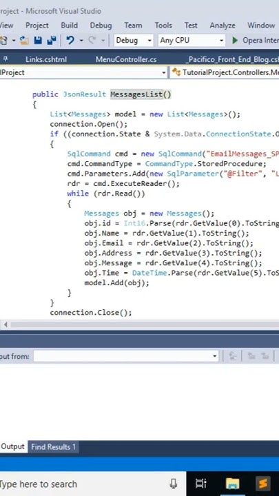 255 ASP .NET MVC - Create Ajax and Render data object in DataTables for Messages Tutorial ...