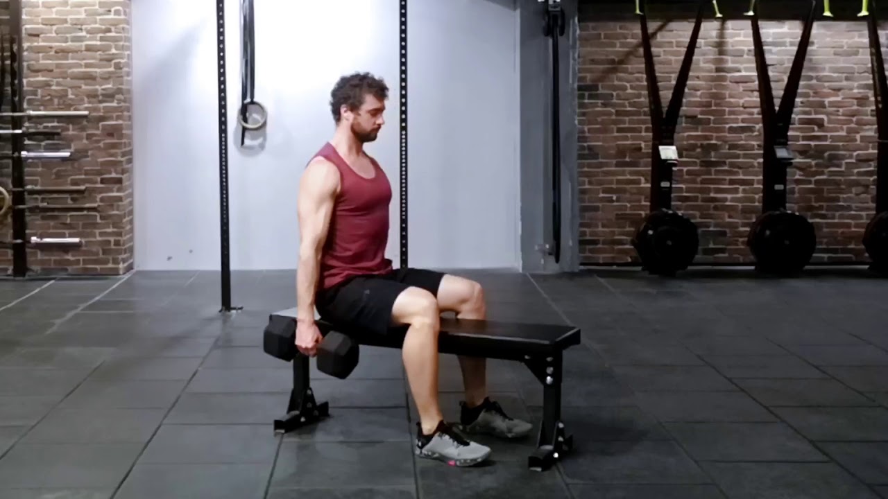 Dumbbell seated deadlift - YouTube