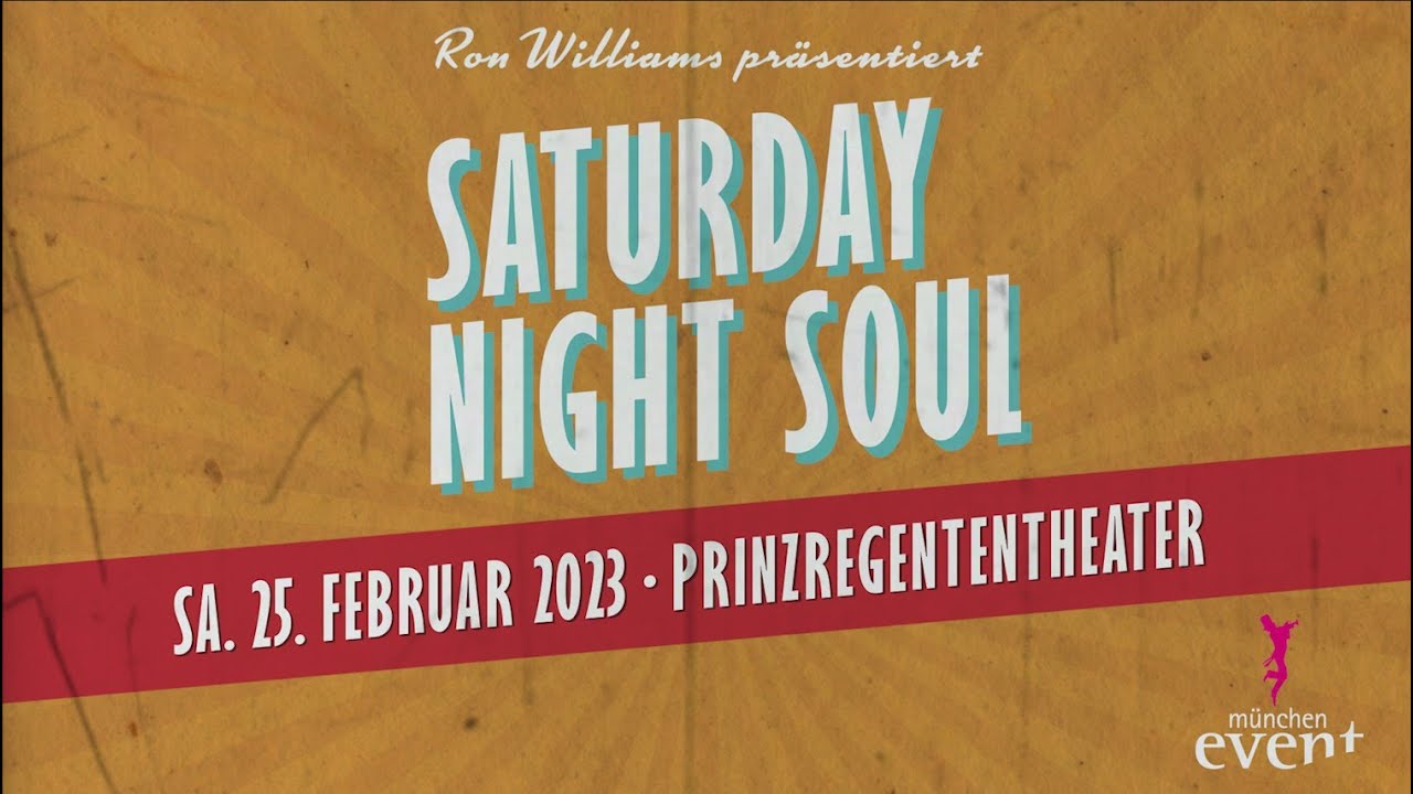 Saturday Night Soul mit Ron Williams | 2023 - YouTube