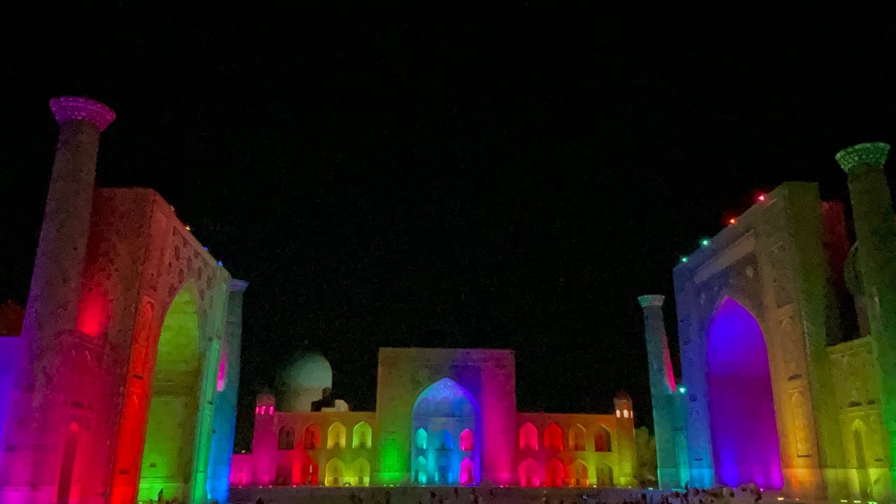 Samarkand Registan Light Show : Must-See Night Show in Uzbekistan - YouTube