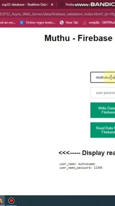 Firebase database read and write from HTML5 - YouTube