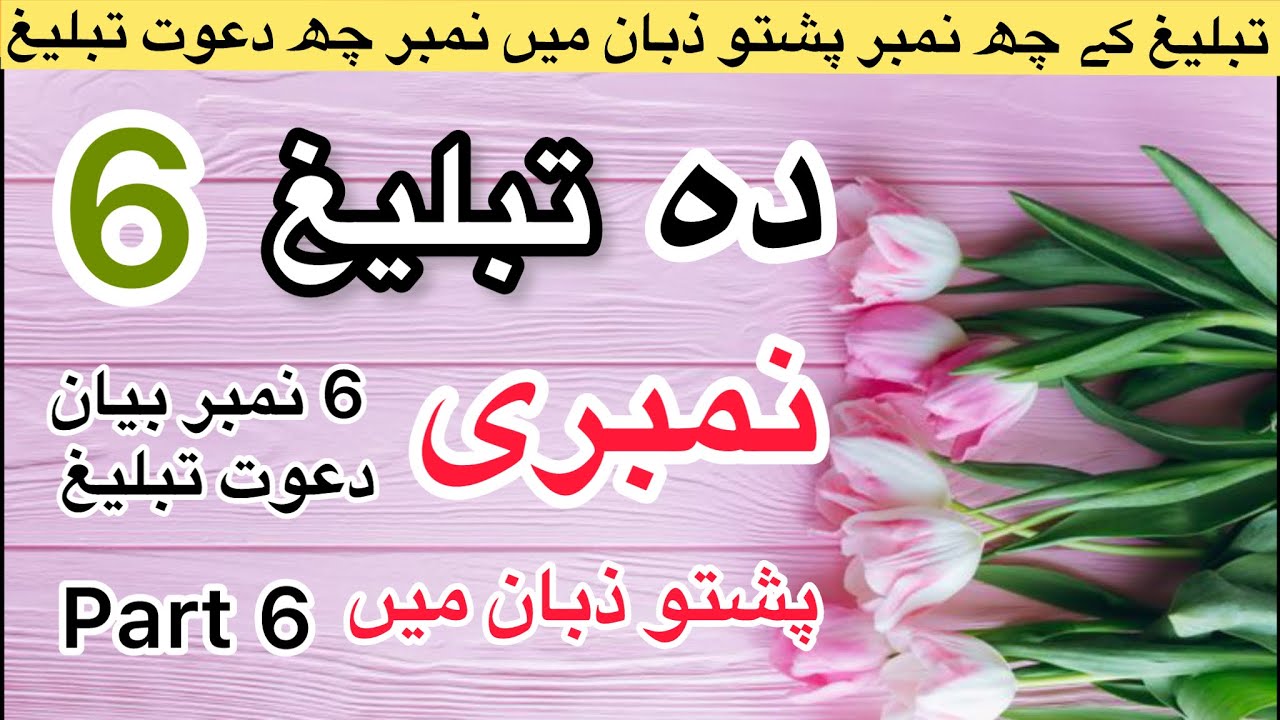 6 number bayan Pashto || 6 number daghwat tabligh part 6 - YouTube