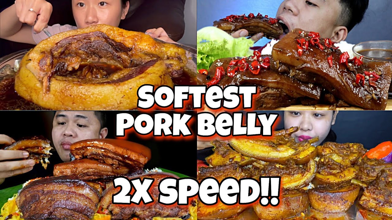 2x speed!!🔥How MUKBANGERS eats JUICY PORK BELLY 🤤 | ASMR Fast Motion ...