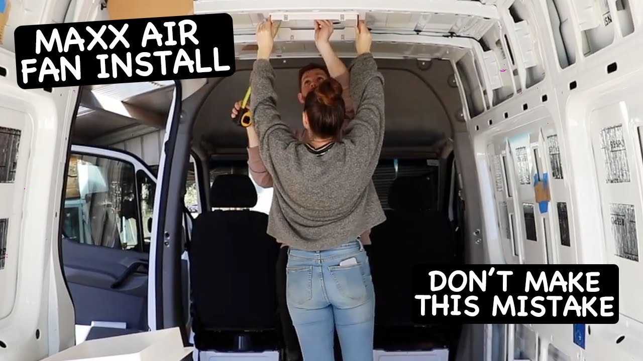 Maxx fan install | van life build update - YouTube