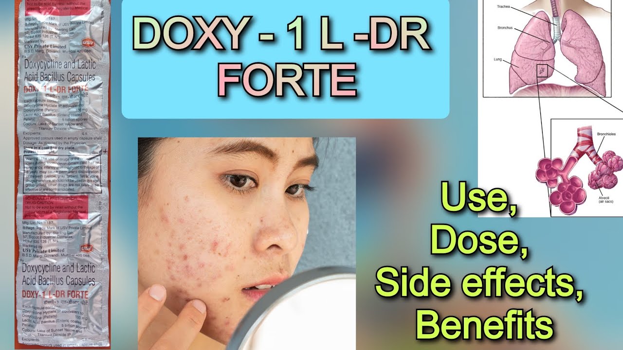 Acne (मुहांसे) Doxycycline capsules uses in hindi | Doxy -1 L -DR Forte ...