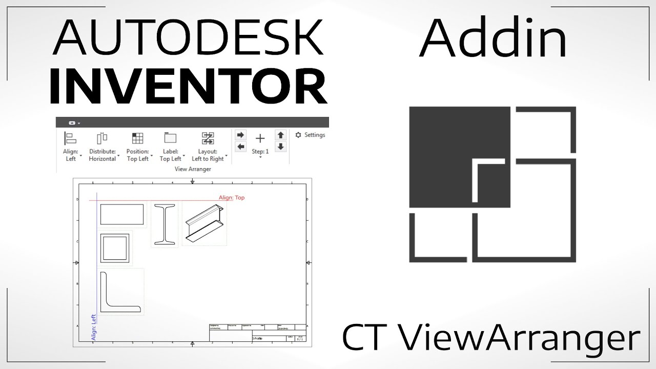 CT ViewArranger | Autodesk® Inventor® Addin - YouTube