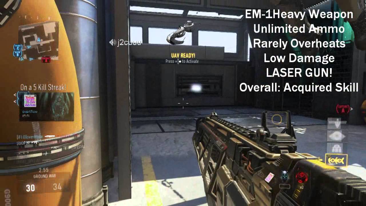 EM1 LASER GUN - Mini Gameplay Review - ADVANCED WARFARE New Guns *CoD ...