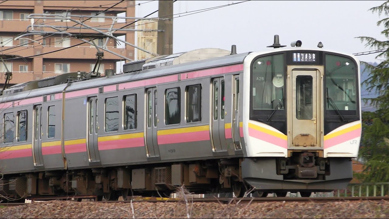 E129系A28+B10編成【4K】信越本線上り普通446M - YouTube